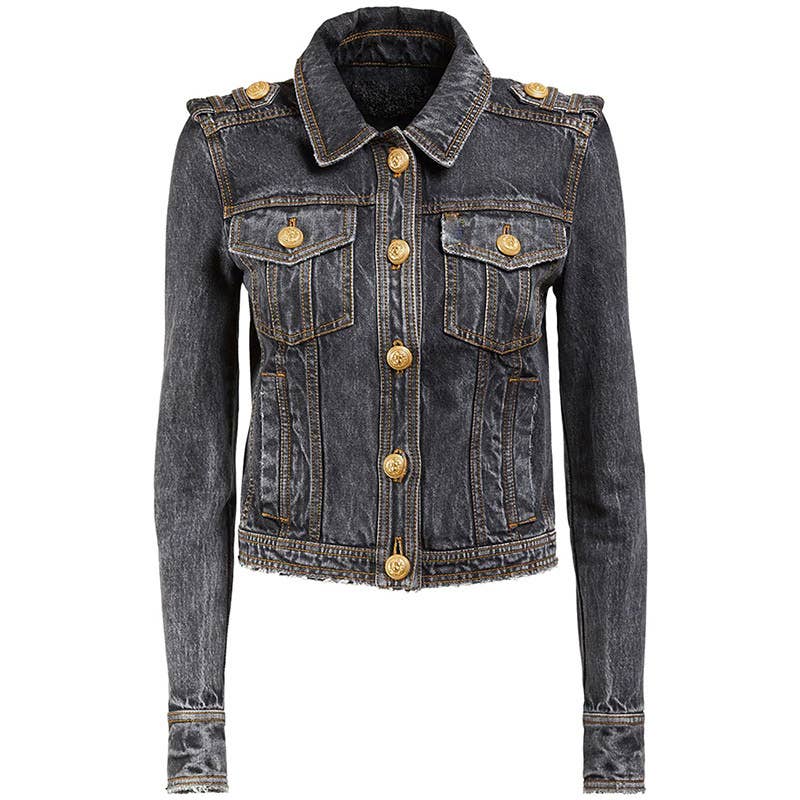 JK024 Stylish Slim Fit Washed Denim Jacket – Productseeker Shop